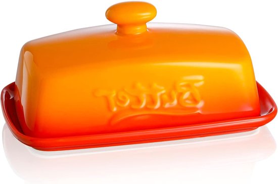 Porseleinen botervloot met deksel - Classic Color Changing Boter Keeper ...