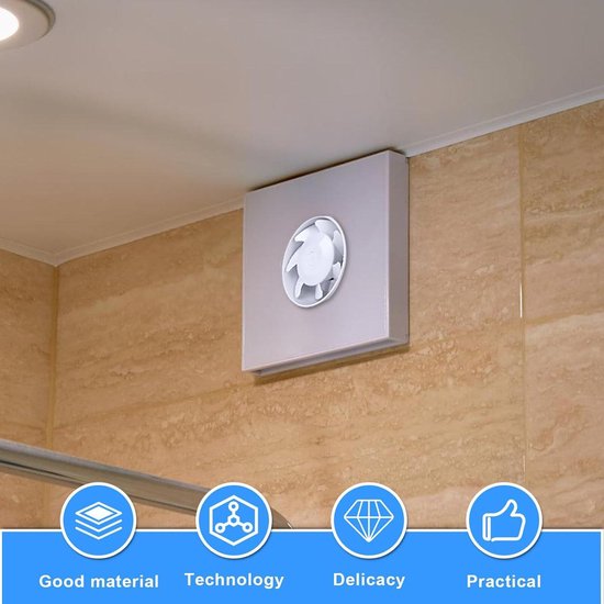 Badkamer Ventilator Inline Buisventilator 100 mm - Stille Werking ...