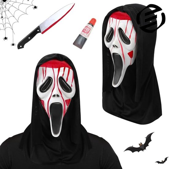 Equivera Ghostface Masker - Scream Masker - Halloween Masker ...