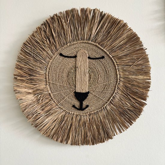 Rieten Wanddecoratie Tropisch Ø50cm - Jungle dieren Muurdecoratie ...