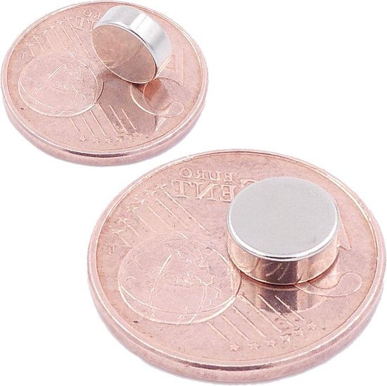 50 Mini Disc Magneten 8x3mm N52 super sterk - Neodymium Magneten Power ...