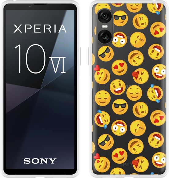 Cazy Hoesje geschikt voor Sony Xperia 10 VI Emoji | bol