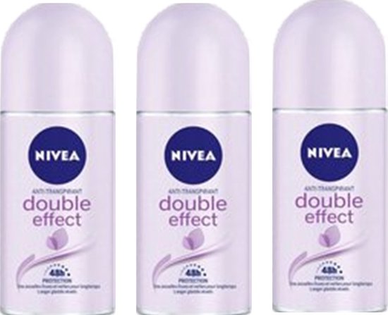 Nivea Double Effect Deodorant Roller - 3 x 50 ml - Voordeelverpakking | bol