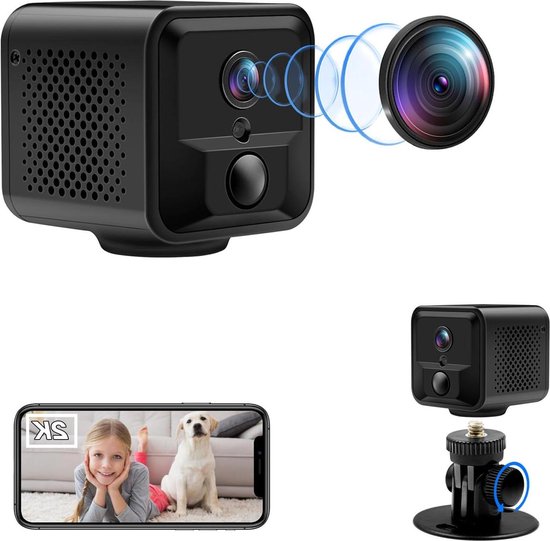 Spy Camera 2K Mini Wifi Camera - Met Accu, PIR Bewegingsdetectie ...