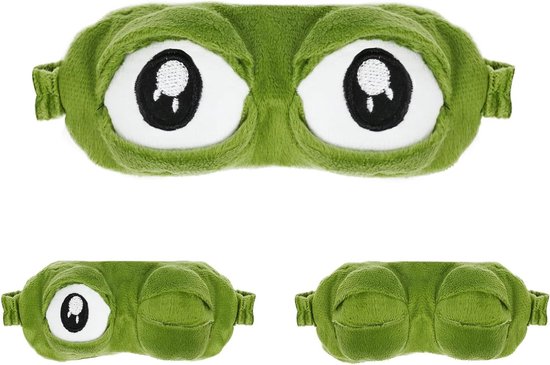 Slaapmasker 3D Kikker Oogmasker - Pluizig Gezicht Slapen Grappige ...