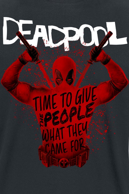 Deadpool 3 - Merc Splatter T-shirt zwart L - Katoen - Fan merch, Film ...