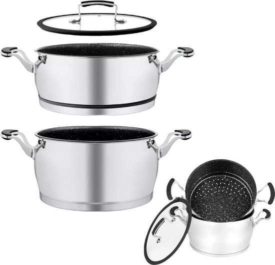 Royal Swiss ® Couscous pan - 12 Liter - RVS - Hoogwaardige kwaliteit ...