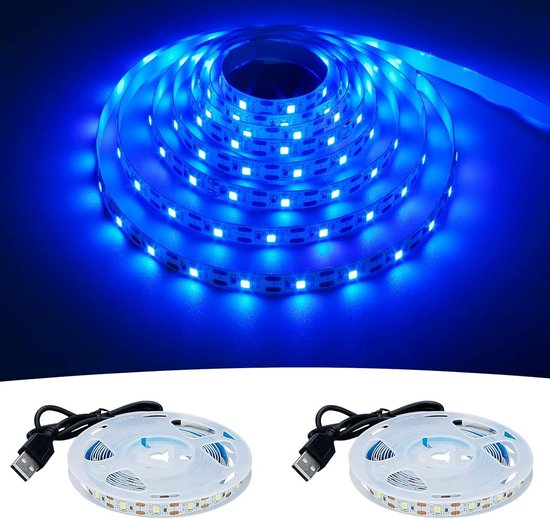 LED Strip Blauw 460-465nm USB-voeding 4M-240LED Flexibel IP20 Niet ...