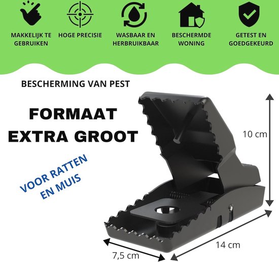 Grote Muizen- en Rattenval - Herbruikbaar, Effectief en Eenvoudig in ...