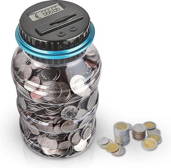 Spaarpot met LCD-display en automatische muntenteller - Perfect voor kinderen,... | bol
