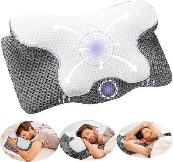 Orthopedisch traagschuim contourkussen voor nek en schouderpijnverlichting -... | bol