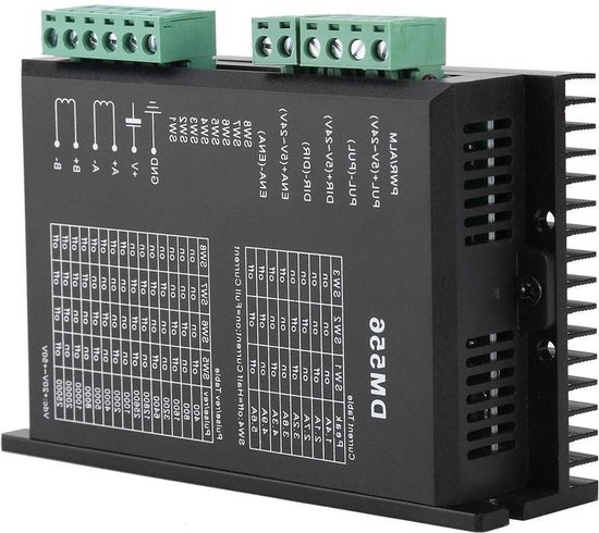 24V-50V DC 2-Phase Stepper Motor Driver 42/57 Stepping Motor Driver - Steeper DM556 | bol