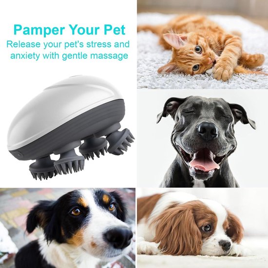 Portable Dog Cat Electric Massage Tool - Head Back Massager to Relieve ...