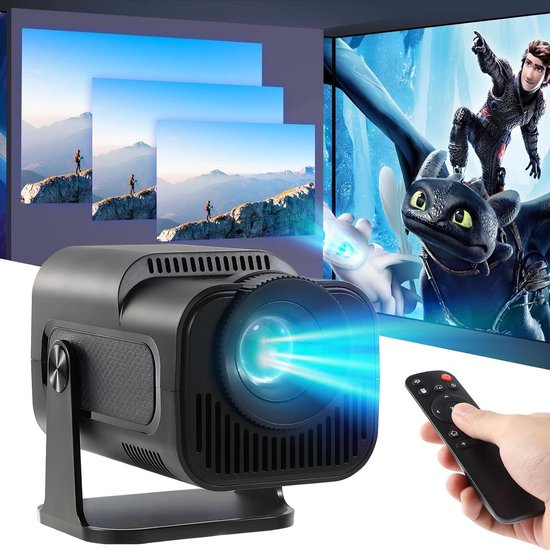 Mini Beamer 4K 200 ANSI Smart projector met Android 11 - Buiten - Wifi ...