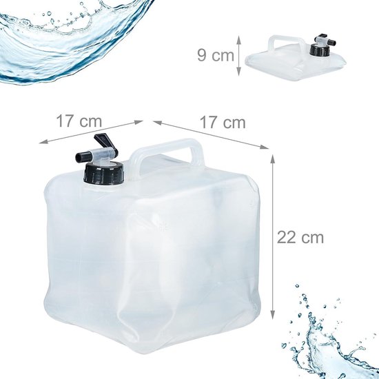 Opvouwbare jerrycan set van 4 - 5 liter watercontainer met kraantje ...