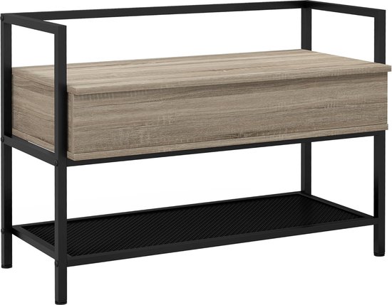 Schoenenbank, opbergkast, entreebank met plank en verborgen vak met ...