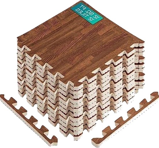 In elkaar grijpende vloermatten met rand - Foam vloermatten - Gym ...