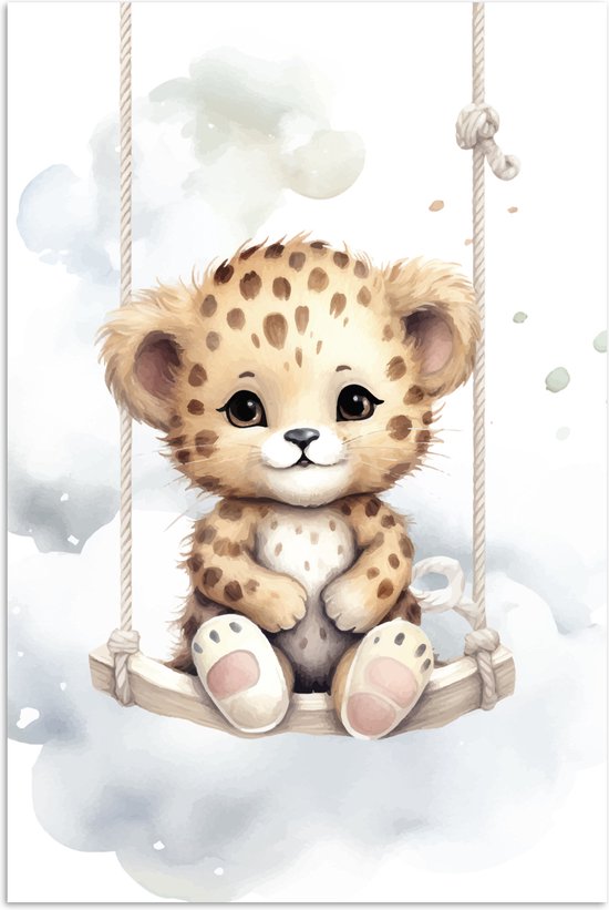 Poster 120x180 cm - Luipaard - Dier - Kinderen - Babykamer ...