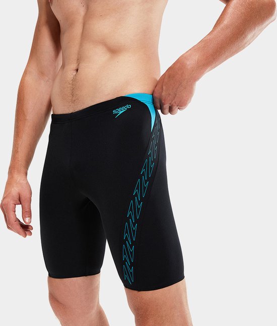 Speedo Hyper Boom Splice Jammer Zwart/Blauw Heren Sportzwembroek - Maat ...