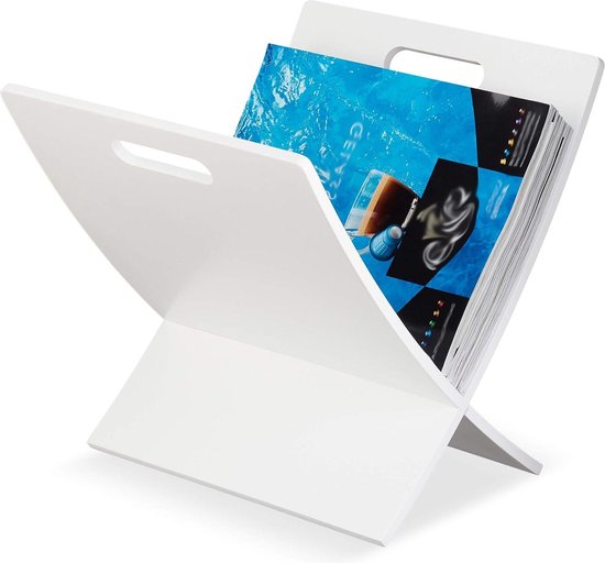 Moderne lectuurbak van hout met handvat - Tijdschriftenrek en ...