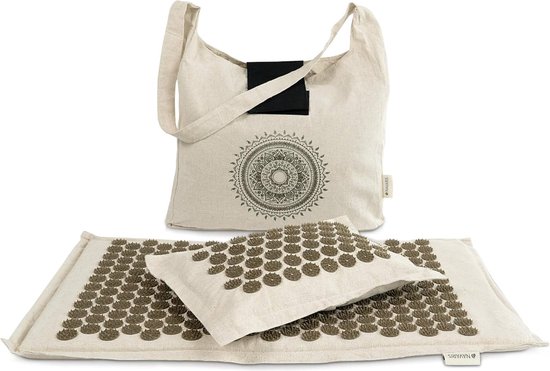 Spijkermat Set met Spijkerkussen - Acupressuur Mat - Spijkerbed ...
