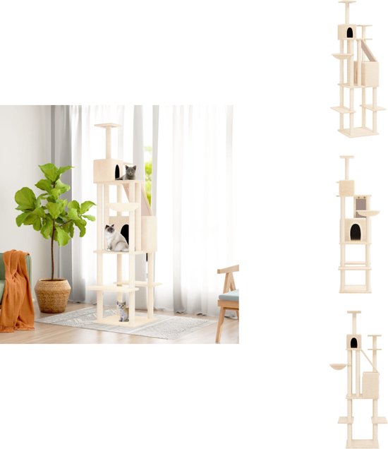 vidaXL Krabpaal - Krabpalen - Kattenpaal - - Kattenmeubel met sisal ...