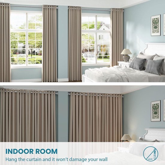 Green Harmony Uittrekbaar Gordijnstang groen uittrekbaar 80-140 cm zonder boren - 12... | bol