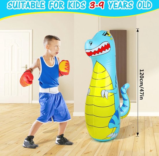 Opblaasbare Bokszak voor Kinderen - 120 cm Dinosaurus | Boks- en Karate ...