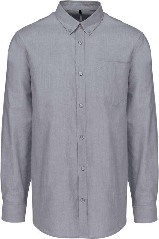 Kariban Heren Oxford overhemd lange mouwen K533 - Oxford Zinc - 3XL | bol