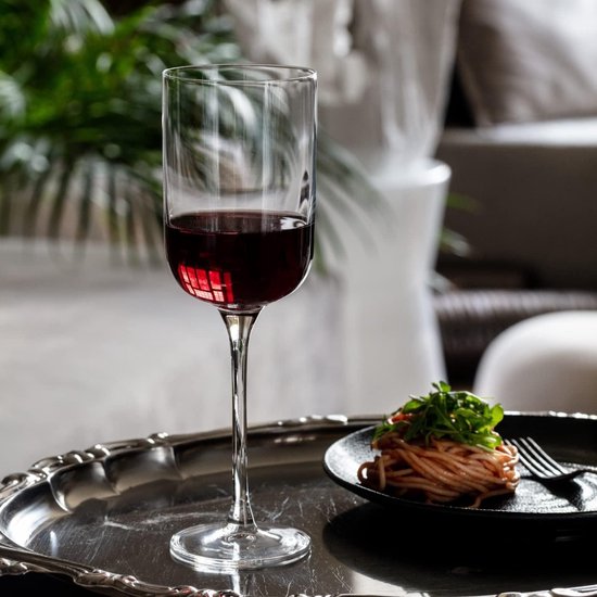 Red Wine Glasses Set of 6 - 350 ml - Glamour Collection - Perfect for ...