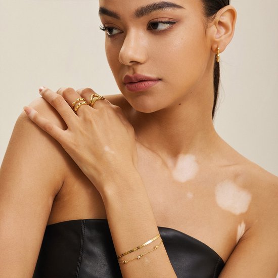 Ania Haie AH B050-01G Taking Shape Dames Armband - Minimalistische armband - Sieraad -... | bol