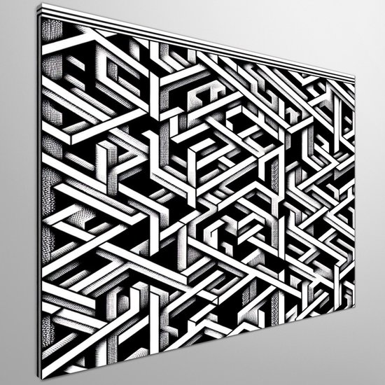 Line art escher schilderij | Intricate illusions: a mesmerizing blend ...