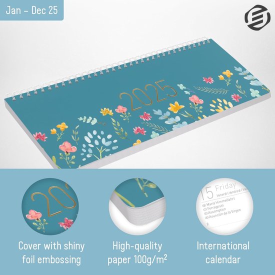 Equivera Bureaukalender 2025 - Gezinsplanner - Kalender - Weekplanner ...