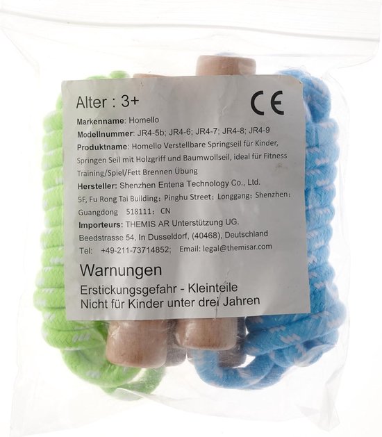 Springtouw - Touwtje springen Verstelbaar voor kinderen met houten ...