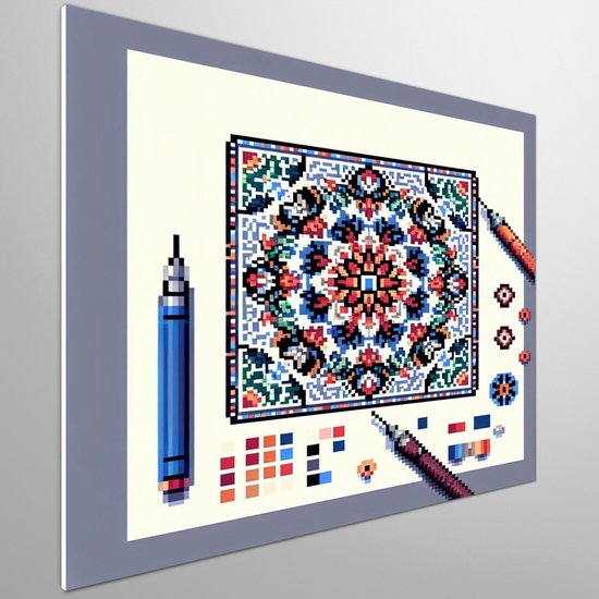 Pixel art relief schilderij | Gebeeldhouwde pixels: een artistiek ...