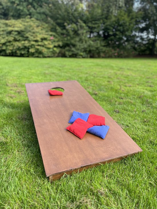 M&M Hendig Cornhole bord - Handgemaakt spel voor buiten - Duurzaam hout ...
