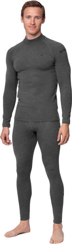 DANISH ENDURANCE Merino Thermo Ondergoed Set - Extreme Kou - voor Heren - Donkergrijs - M | bol