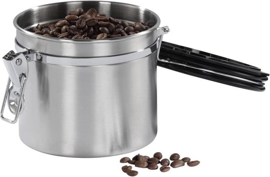 Airtight Coffee Can for 500 g - Stainless Steel Storage Container for ...