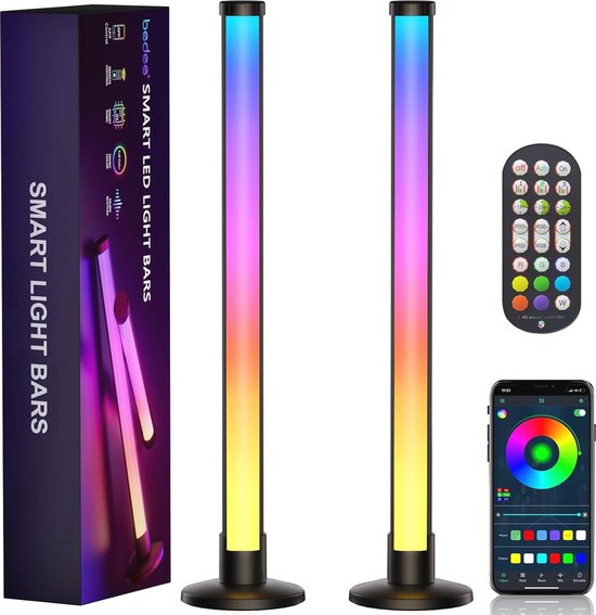 RGB Gaming LED Lichtbalk - 34 cm - 213 Modi - Muzieksynchronisatie ...