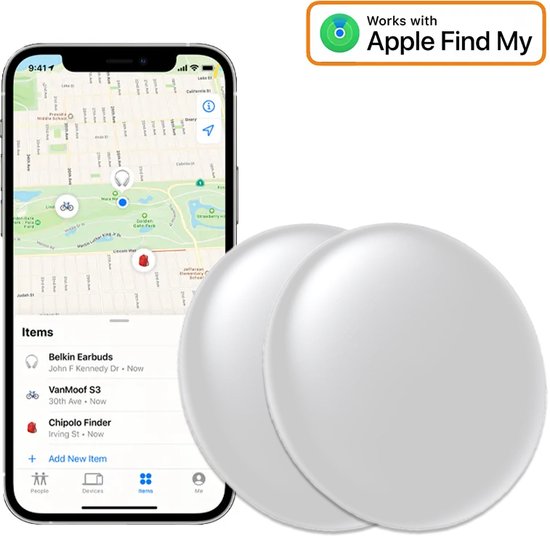 VCTparts 2-Pack Smart Tag Bluetooth/GPS Locatie Tracker met Live Tracer ...