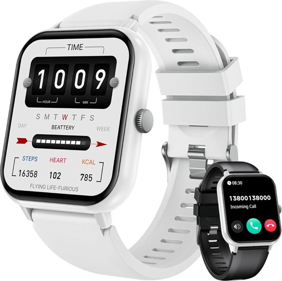 White-Label Sporthorloge Dames en Heren - Smartwatch - Stijlvol - Wit | bol