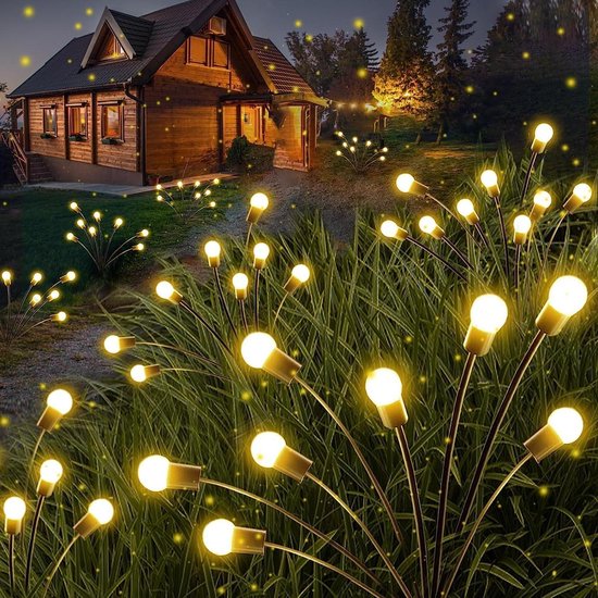 Firefly Solarlampen voor buiten tuin - 4 stuks, 6 leds ...