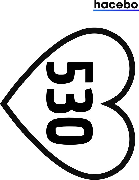 Hart Sticker - 18CM - Container sticker - Cijfer Sticker - 1 Stuks ...