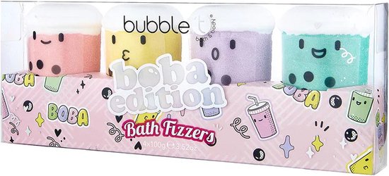 Bubble't bath & body-Boba Tea Bath Bomb Fizzer cadeauset | bol