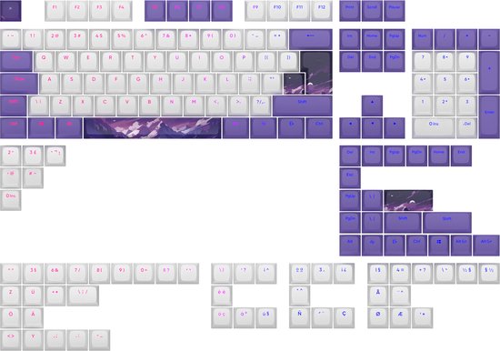 Dark Project - Violet Horizons - Keycaps - Wit/Paars (Meertalig) | bol