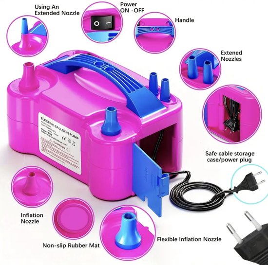 Joya Party® Elektrische Ballonnenpomp 400W | Automatisch en Handmatig ...