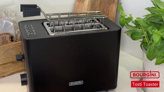 Bourgini Tosti Toaster - Broodrooster met Tostiklemmen - Zwart- Extra ...