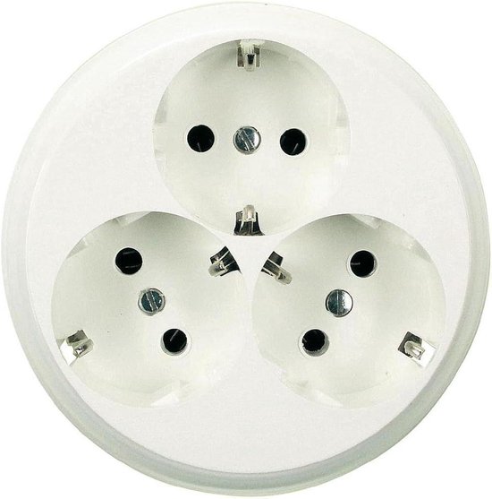 303 Serie 1000 3-voudig stopcontact zuiver wit - 3 stopcontacten | bol
