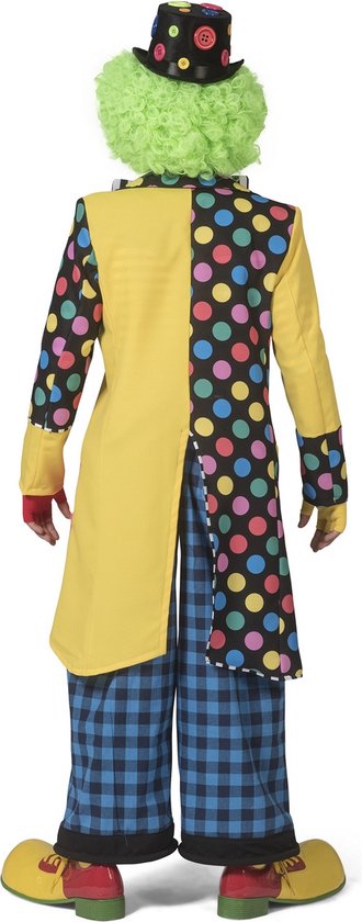 Clown & Nar Kostuum | Enorme Knopen Jas Clown August Man | Maat 56-58 ...