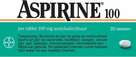 Aspirine 100 mg - 2 x 20 tabletten - Voordeelverpakking | bol